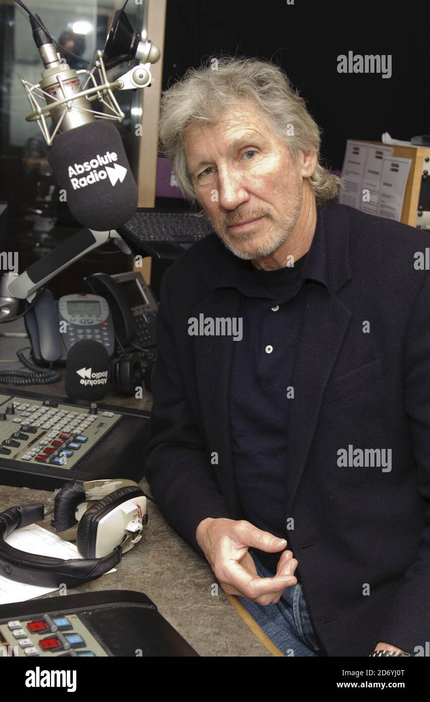Roger Waters of Pink Floyd pictured after an interview with presenter ...