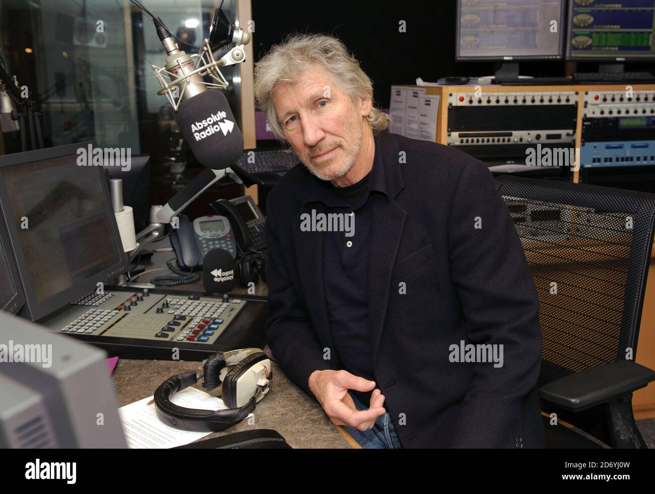 Roger Waters of Pink Floyd pictured after an interview with presenter ...