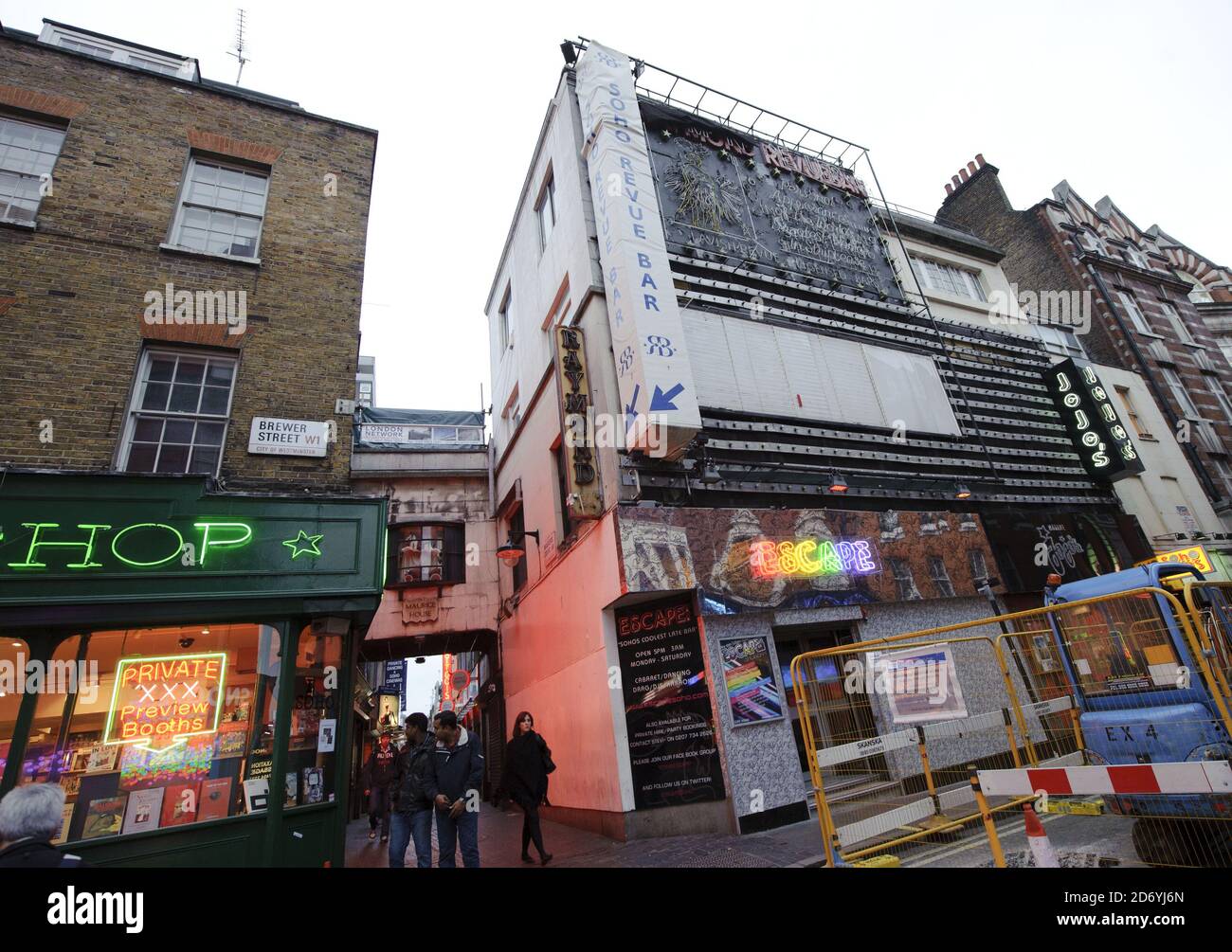 General view of Walkers Court and the old Raymond Revue Bar building in ...