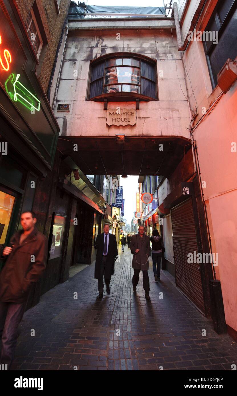 General view of Walkers Court and the old Raymond Revue Bar building in ...