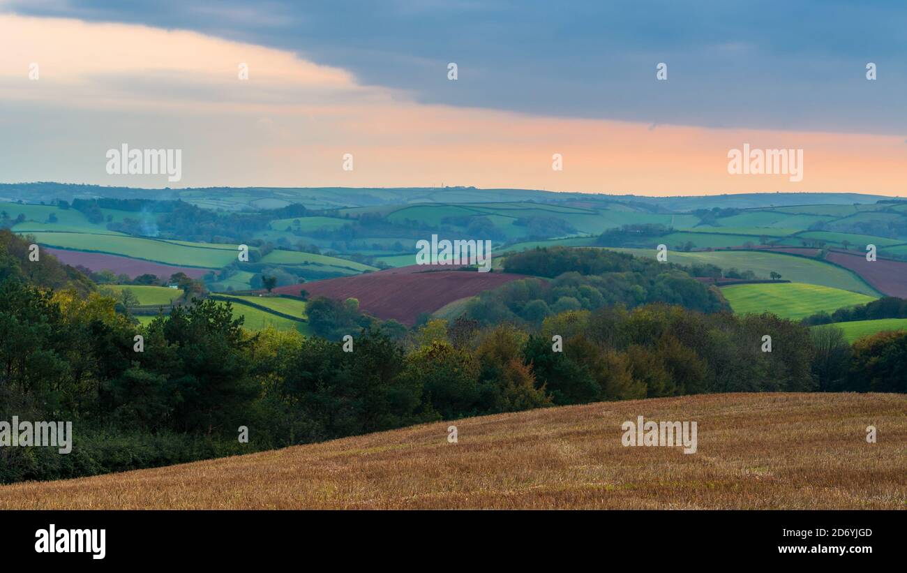 Fields of Berry Pomeroy Village in Devon in England in Europe Stock ...