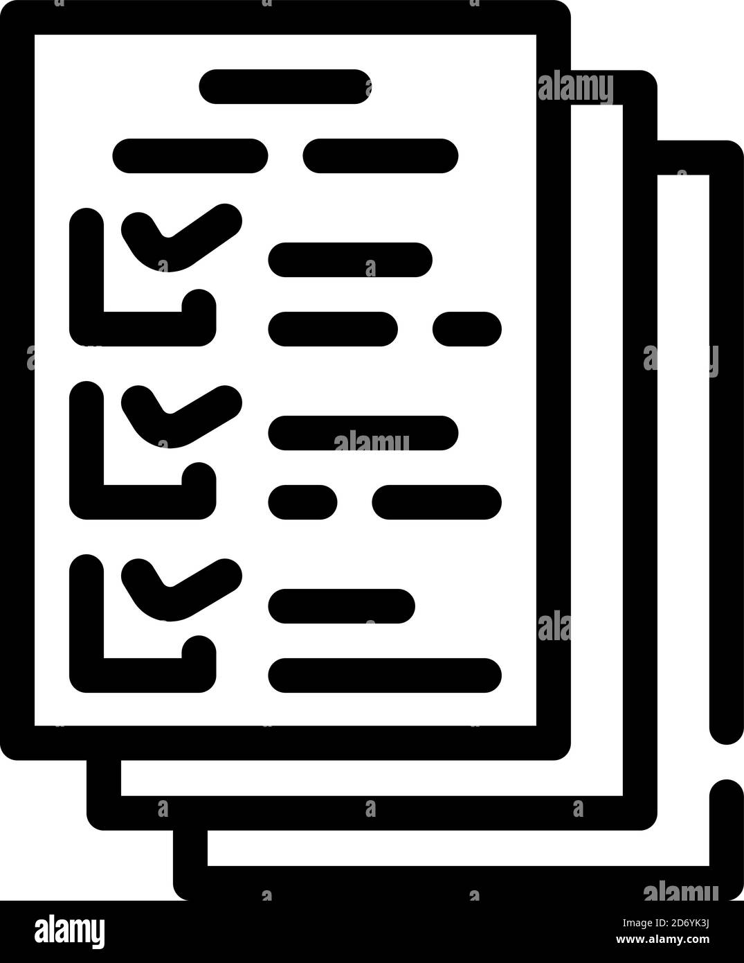 ballots paper lists line icon vector illustration Stock Vector Image ...