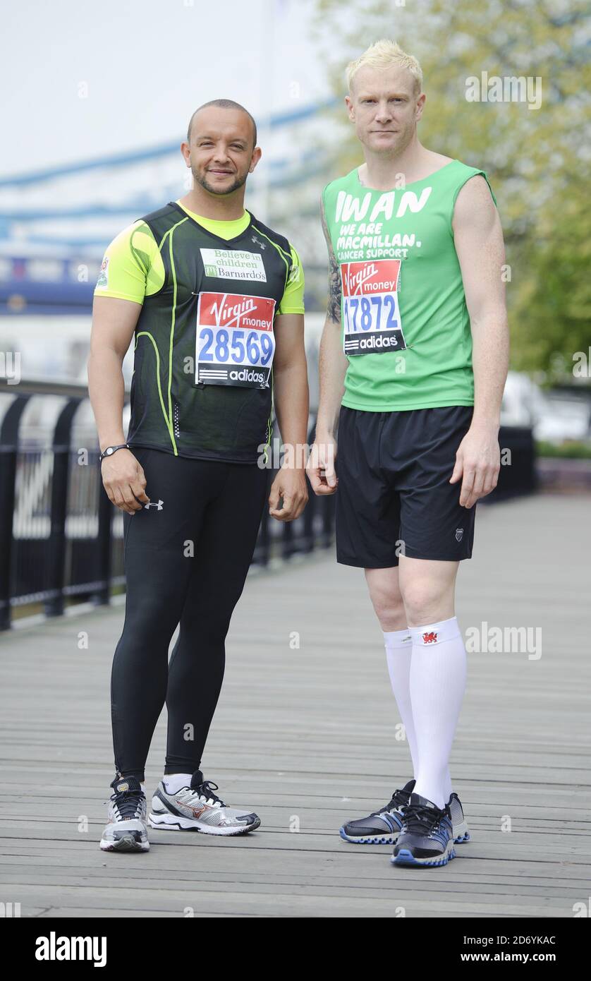 Jamie Baulch and Iwan Thomas who will be competing in the Virgin London ...