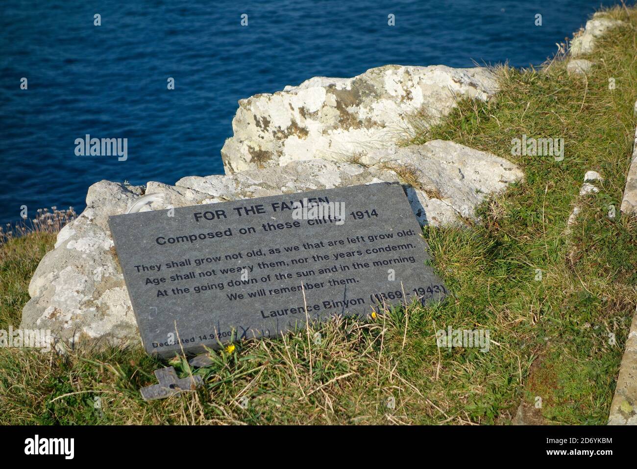 'For The Fallen' Poem Plaque Composed by Laurence Binyon at Pentire ...