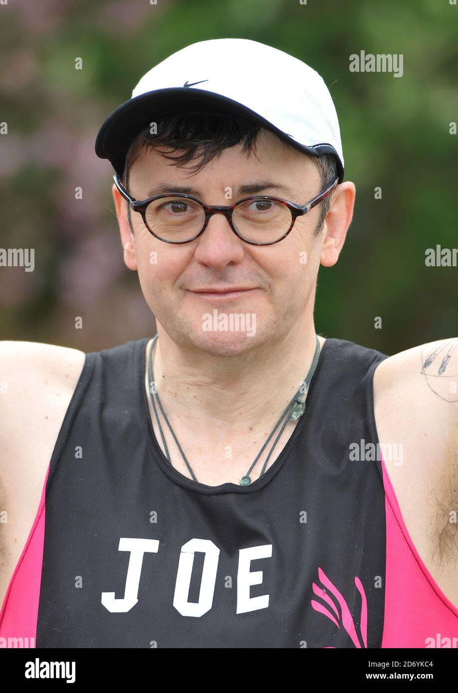 Joe Pasquale pictured at the start of the 2011 London Marathon, at ...