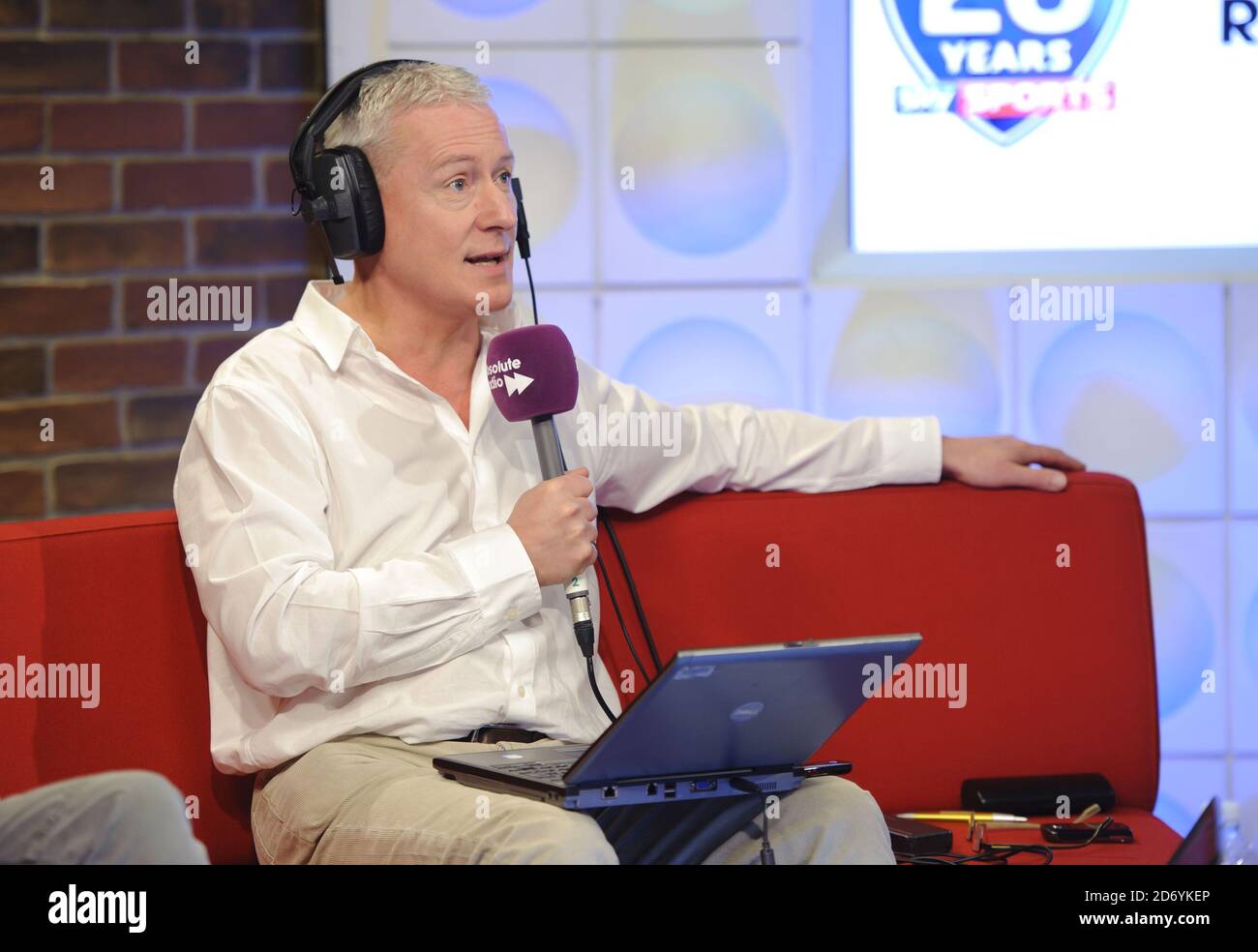 Jim White pictured during a live broadcast by Absolute Radio from the ...