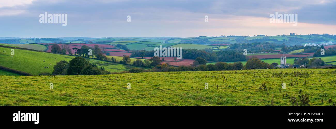 Fields of Berry Pomeroy Village in Devon in England in Europe Stock ...