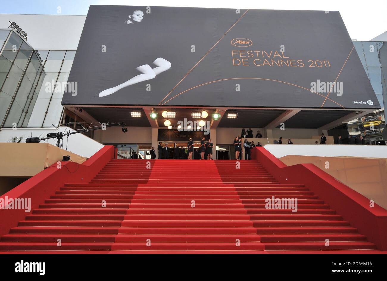 A general view of the red carpet and steps at the opening of the 64th ...