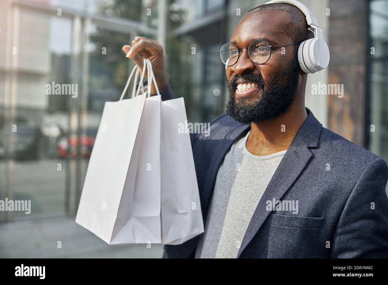 Portrait of kind man demonstrating his smile Stock Photo - Alamy