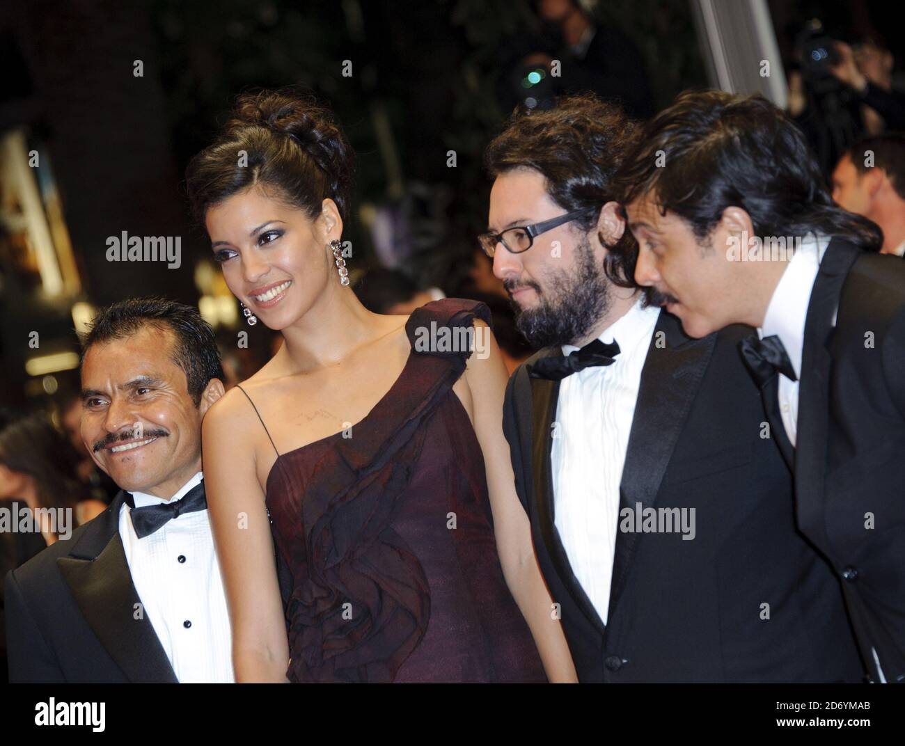 The cast of Miss Bala arrive at the premiere of Polisse, during the ...