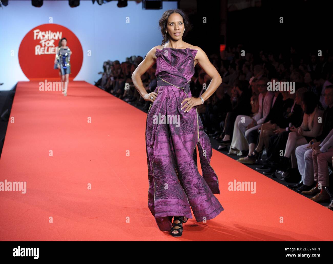 Barbara Becker on the catwalk at the Fashion For Relief fashion show ...
