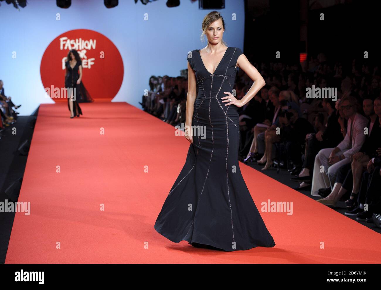 Yasmin Le Bon on the catwalk at the Fashion For Relief fashion show ...