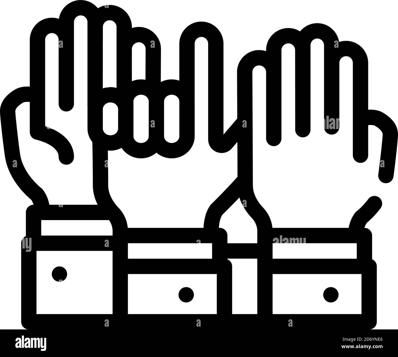 hand voting line icon vector illustration sign Stock Vector Image & Art ...