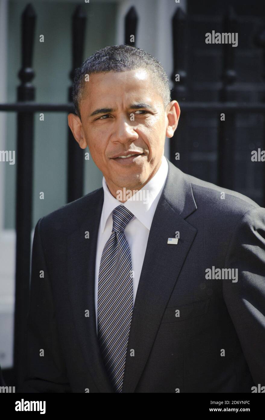 US president Barack Obama arrives at Downing Street, London, on the ...