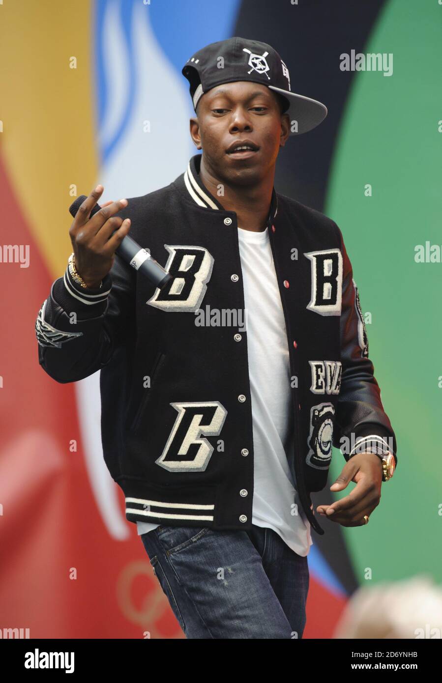 Dizzee Rascal performing at a live event at Westfield London to launch ...