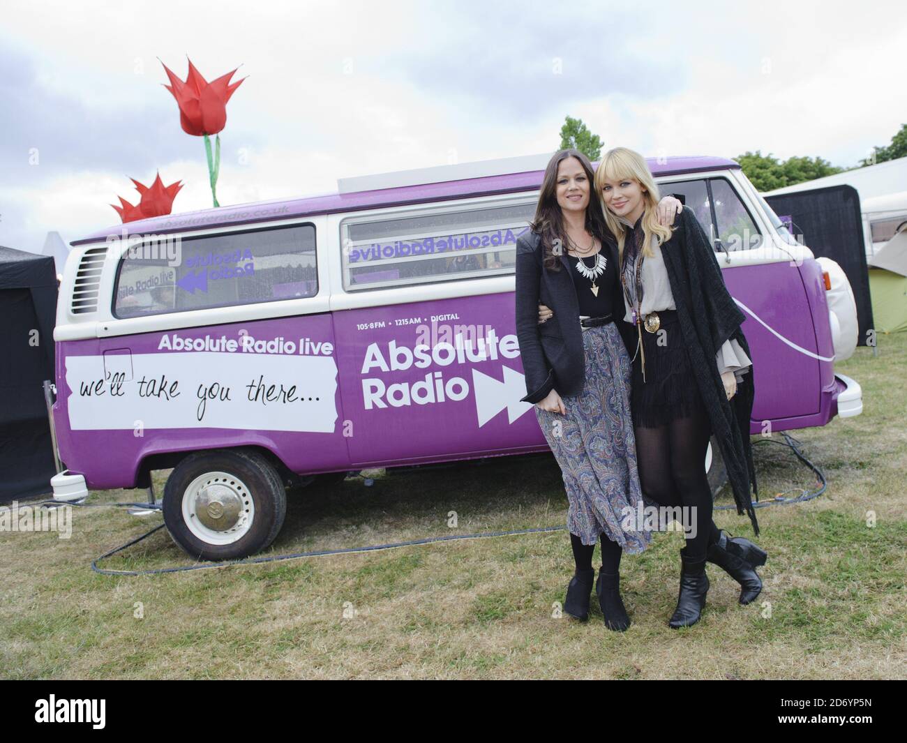 Pierces pictured in the Absolute backstage area at the Isle of Wight ...