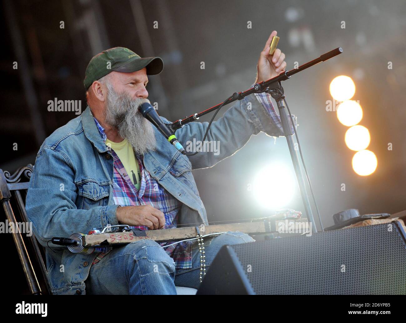 Seasick Steve performing at the Isle of Wight Festival, at Seaclose ...