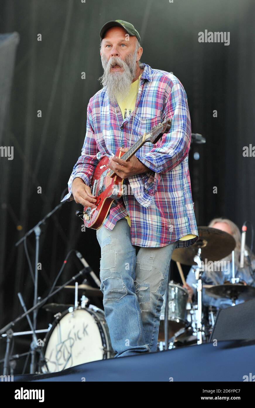 Seasick Steve performing at the Isle of Wight Festival, at Seaclose ...