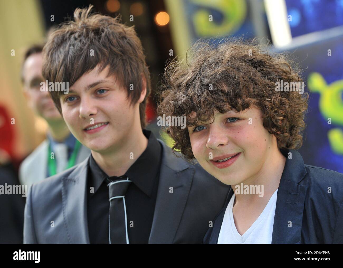 Tyger Drew Honey and Daniel Roche arrive at the opening night of Shrek ...