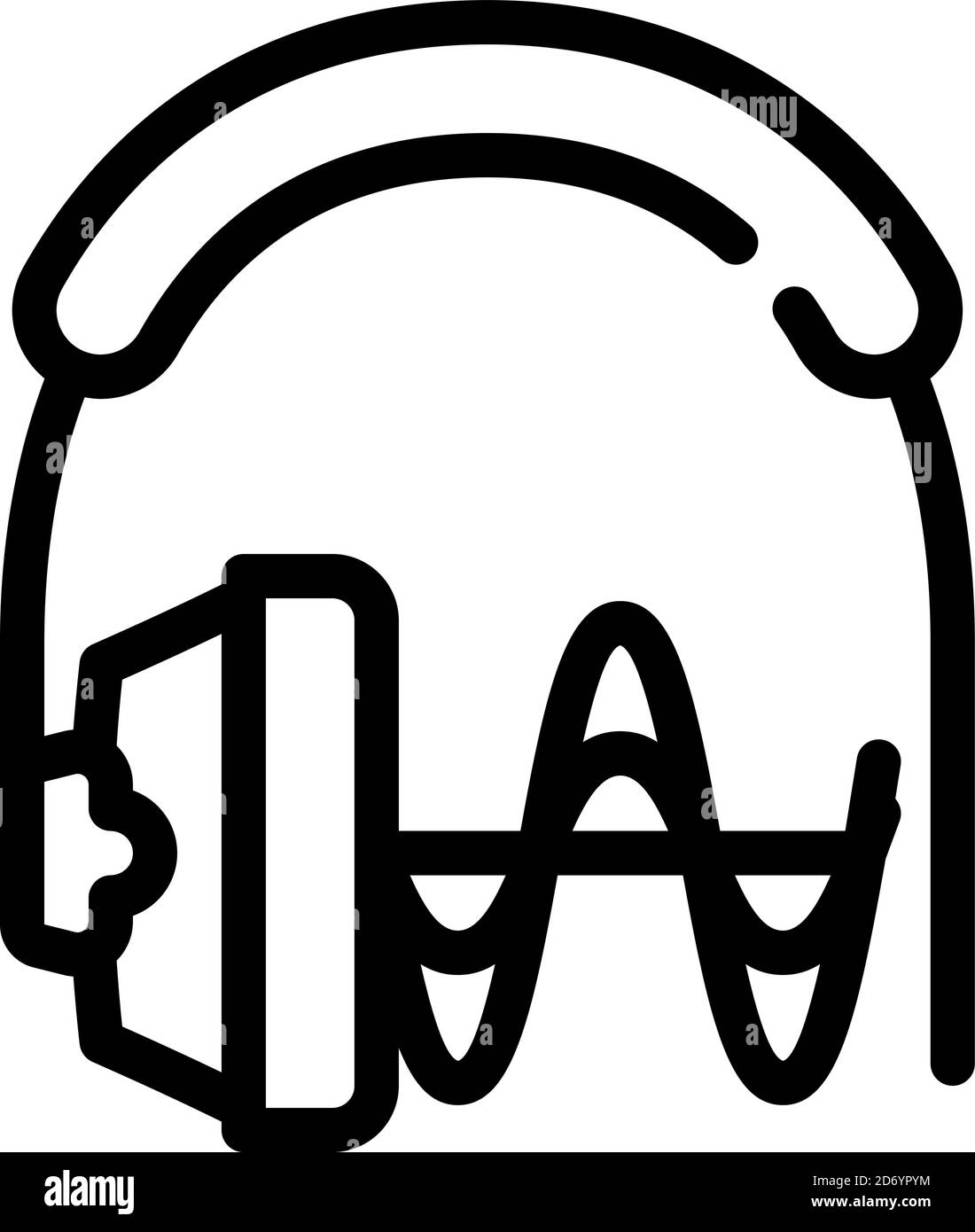 hearing testing equipment line icon vector illustration Stock Vector ...