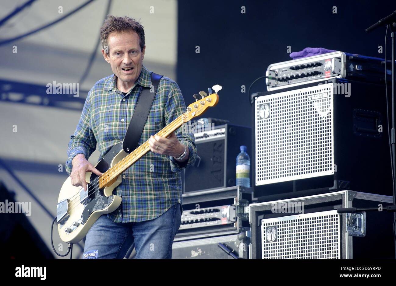 John Paul Jones performing with Seasick Steve at the Latitude Festival ...