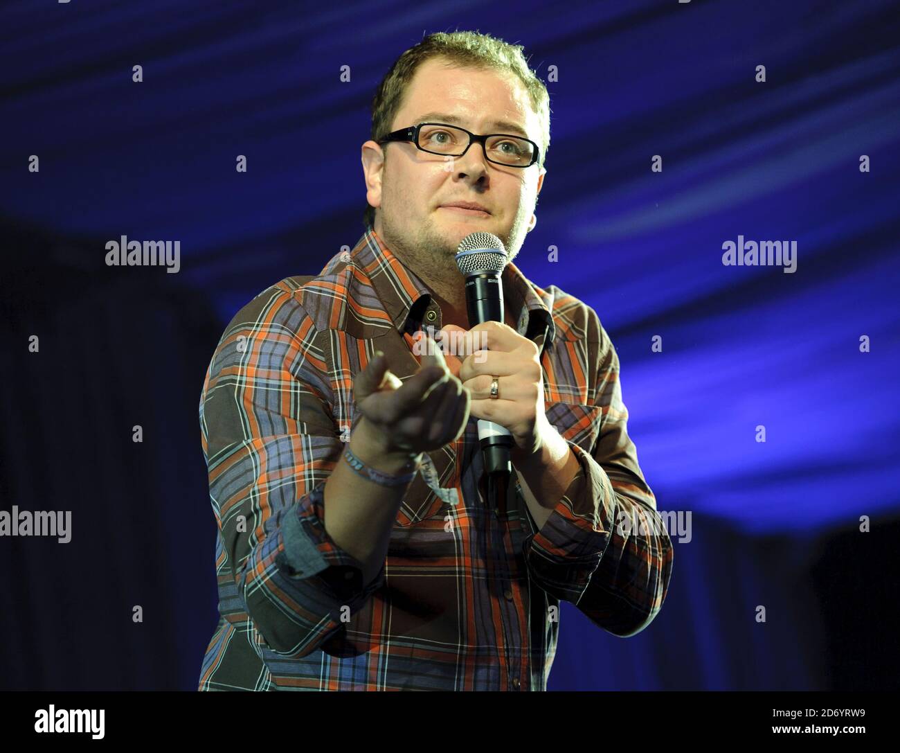Alan Carr performing at the Latitude Festival in Henham Park, Suffolk ...
