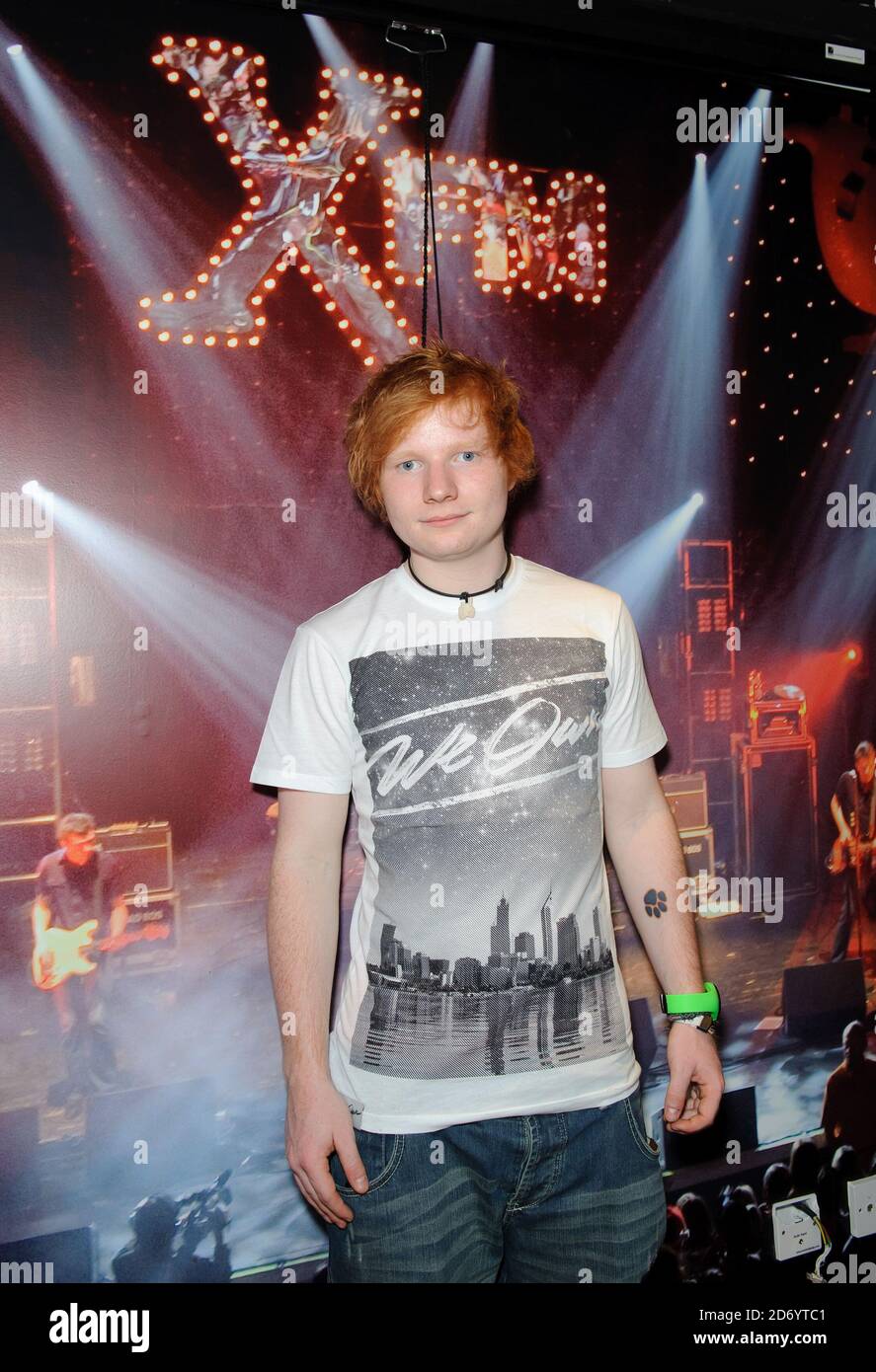 Ed Sheeran on the Danny Wallace Breakfast Show, at the XFM studios in ...