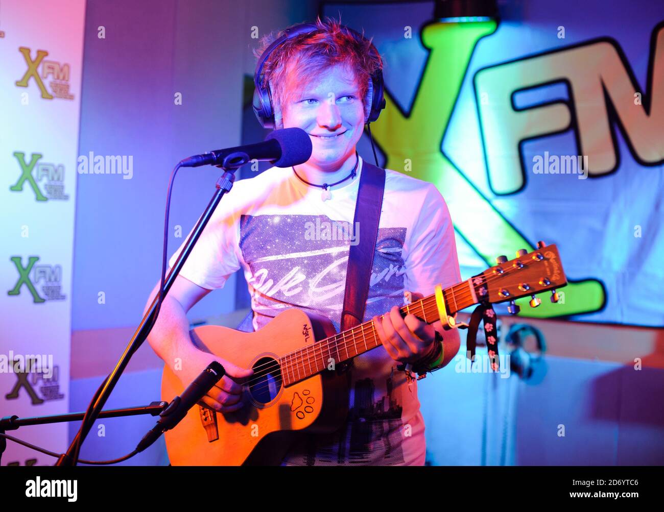 Ed Sheeran performs live on the Danny Wallace Breakfast Show, at the ...