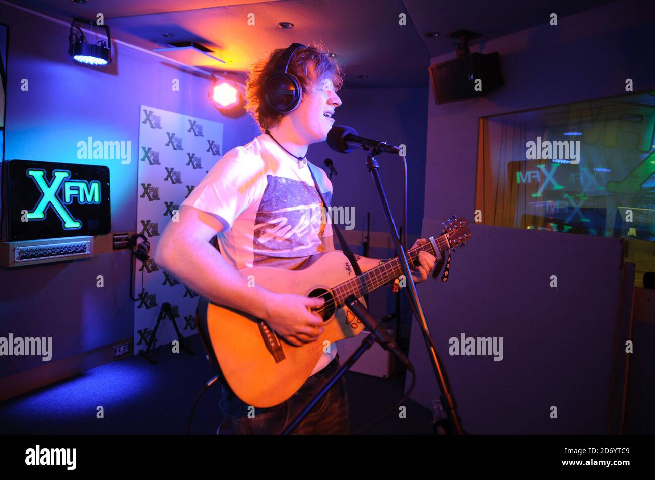 Ed Sheeran performs live on the Danny Wallace Breakfast Show, at the ...