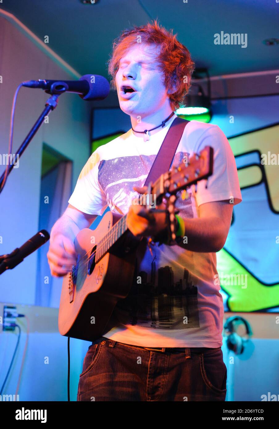 Ed Sheeran performs live on the Danny Wallace Breakfast Show, at the ...
