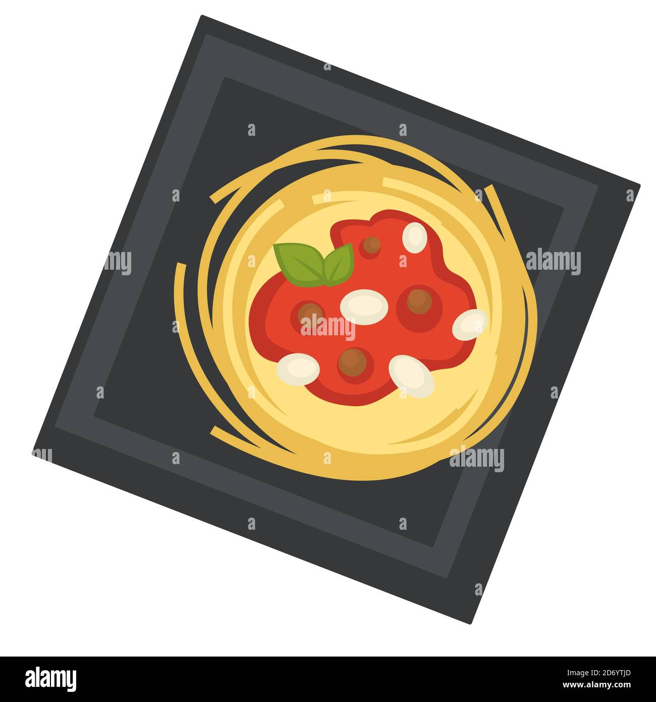 Tomato macaroni basil Stock Vector Images - Alamy