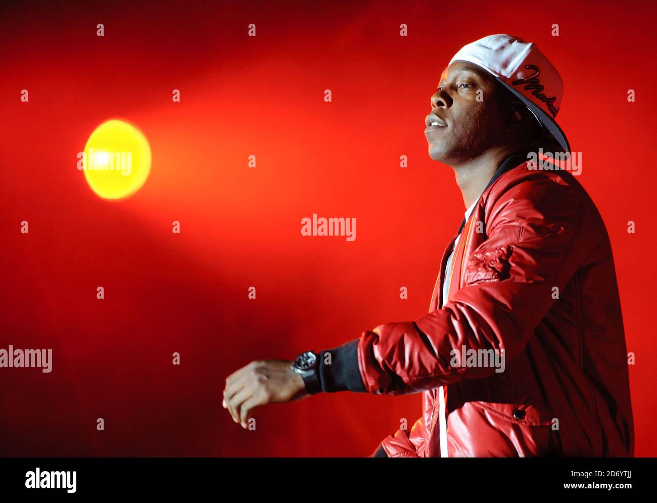 Dizzee Rascal performing at the V festival in Chelmsford, Essex Stock ...
