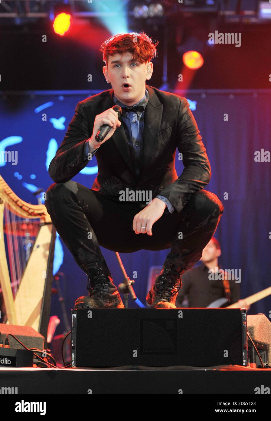 Patrick Wolfe performing on the first day of the Reading Festival in ...
