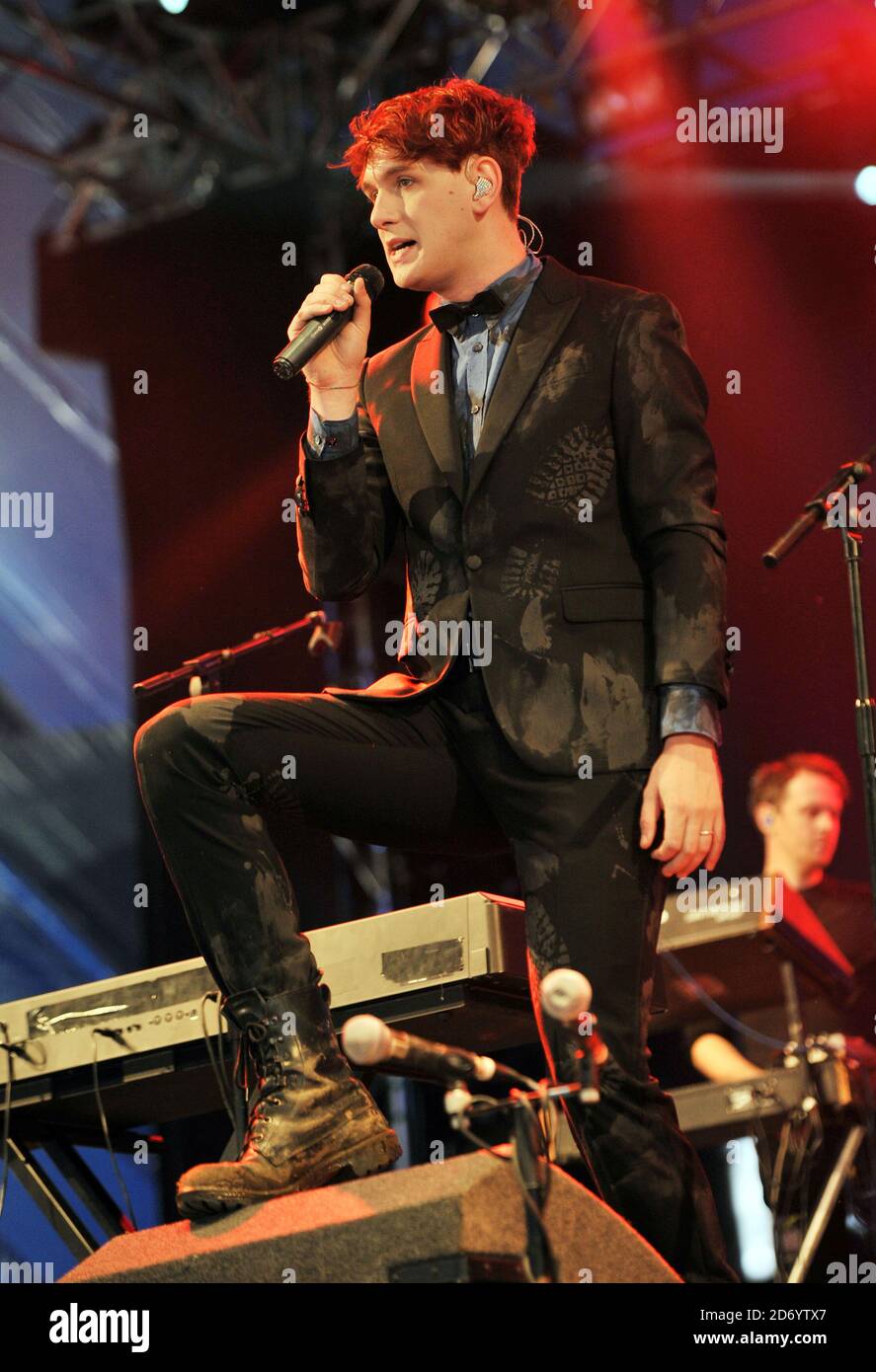 Patrick Wolfe performing on the first day of the Reading Festival in ...