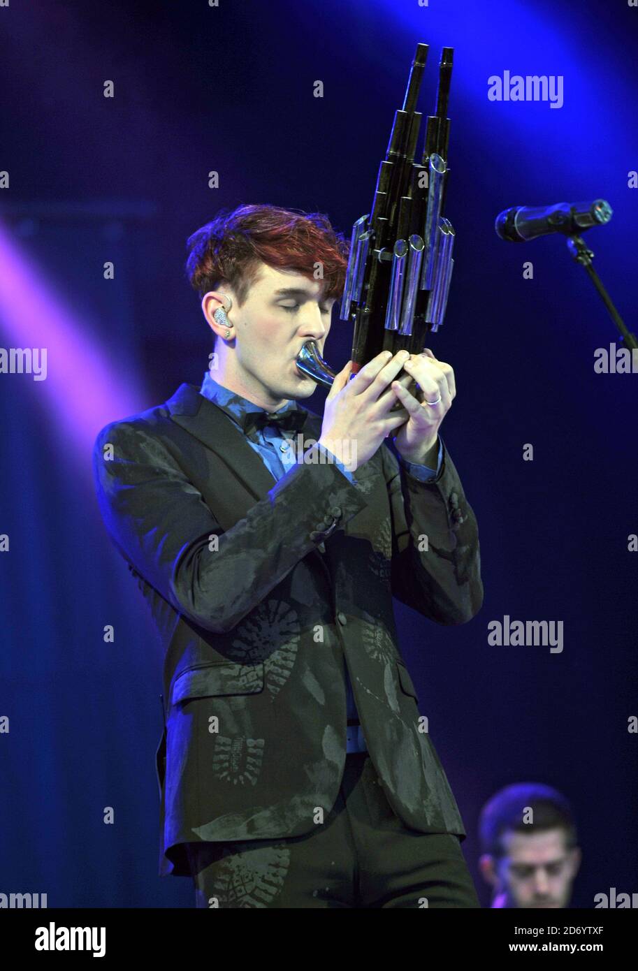 Patrick Wolfe performing on the first day of the Reading Festival in ...