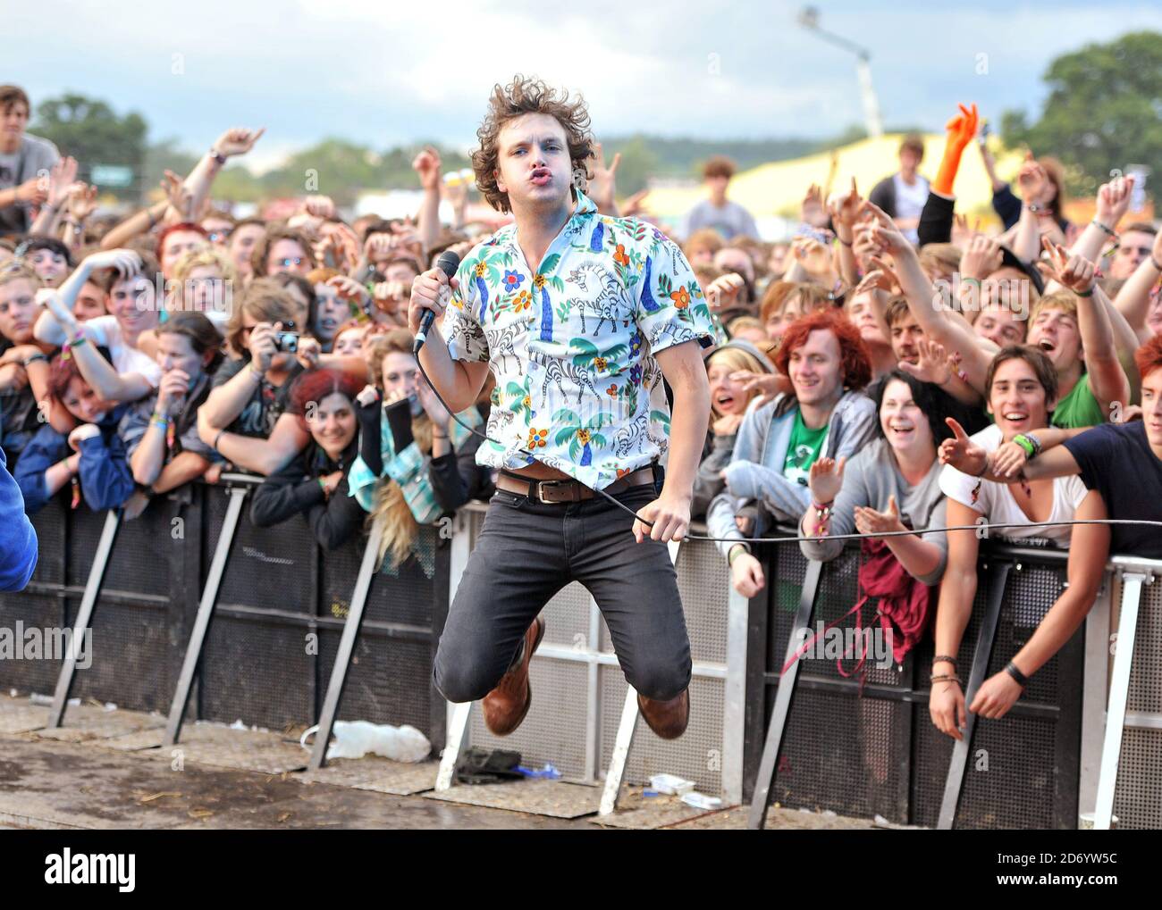 Ed Macfarlane of Friendly Fires performing during the third day of the ...