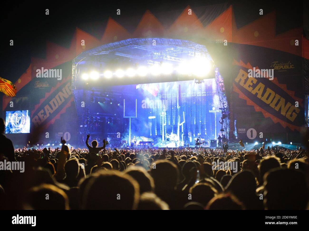 Muse performing during the third day of the Reading Festival in ...