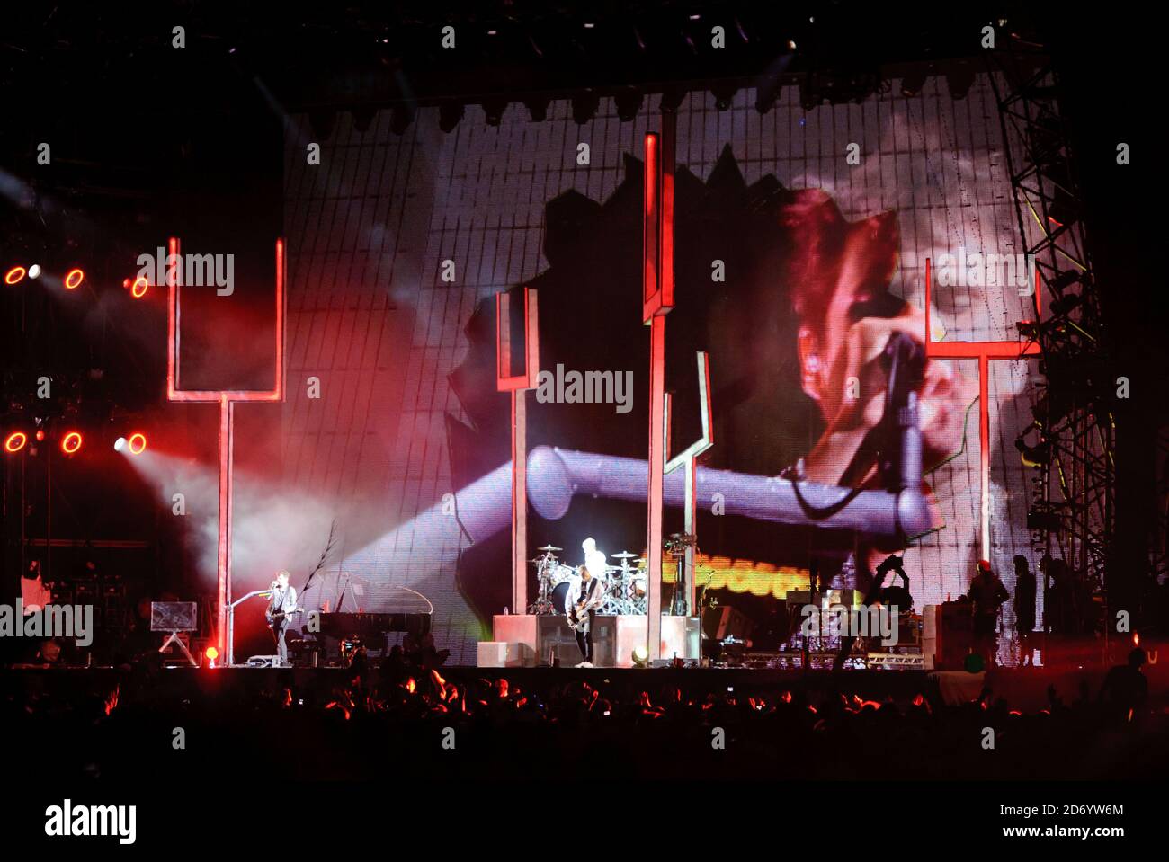 Muse performing during the third day of the Reading Festival in ...