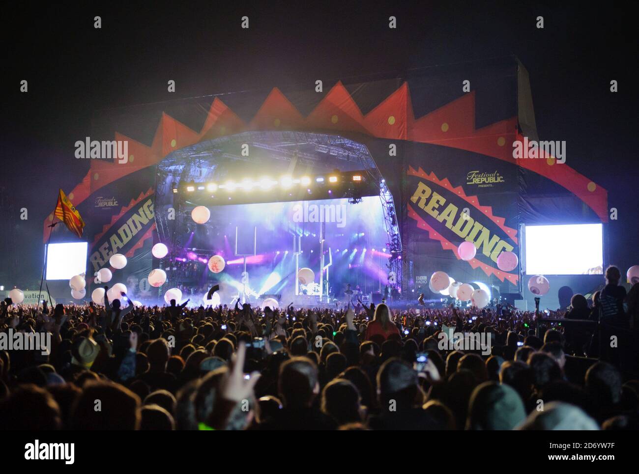 Muse performing during the third day of the Reading Festival in ...