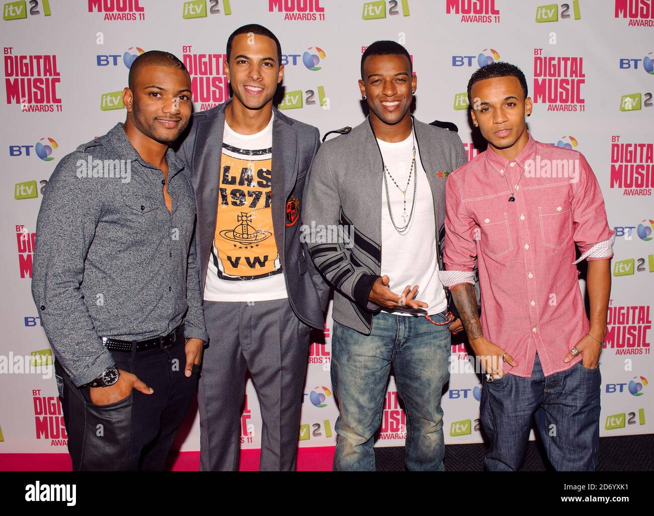 JLS arriving at the BT Music awards, at the Roundhouse in Camden, north ...