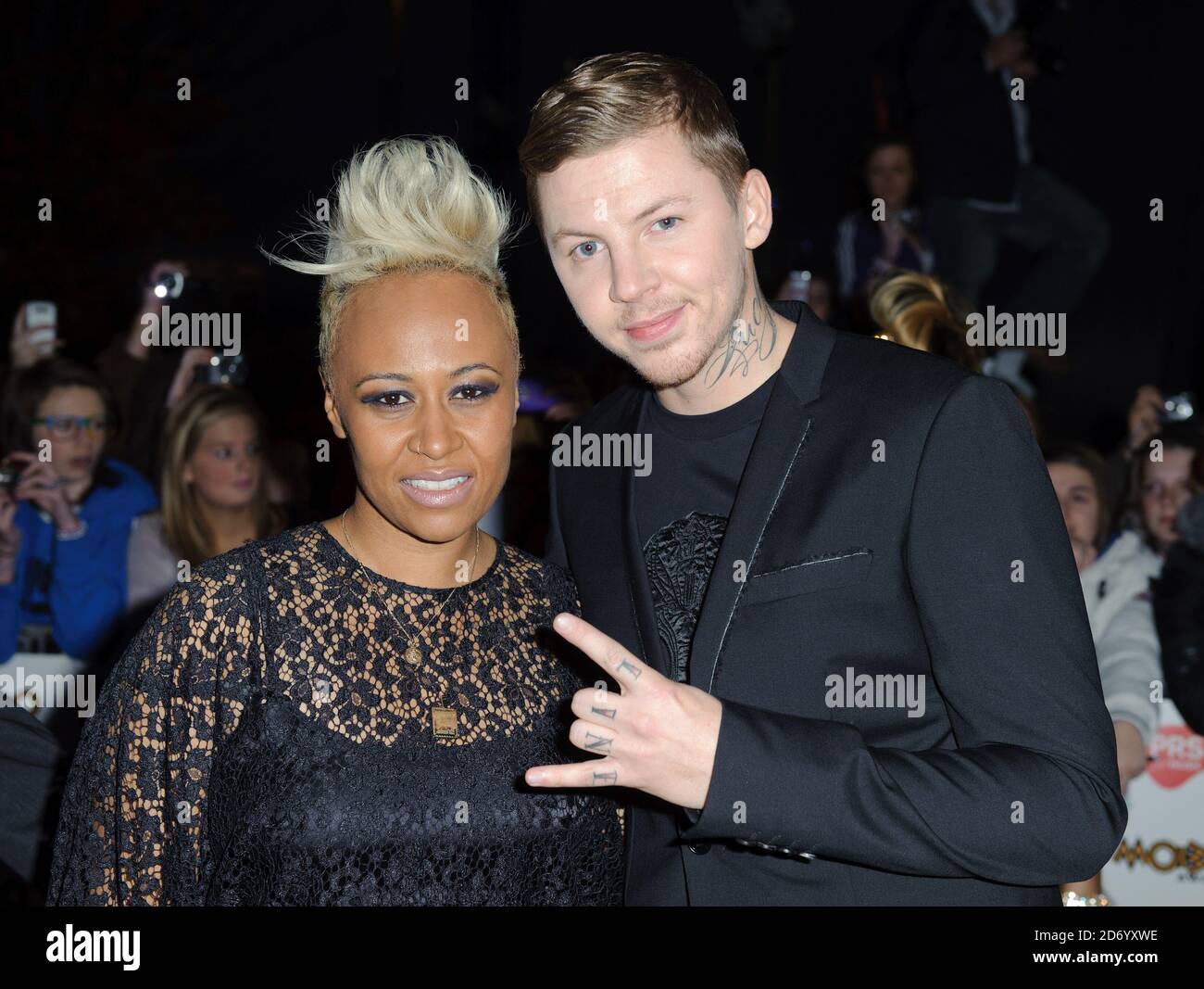 Emeli Sande and Professor Green attending the MOBO awards, at the SECC ...