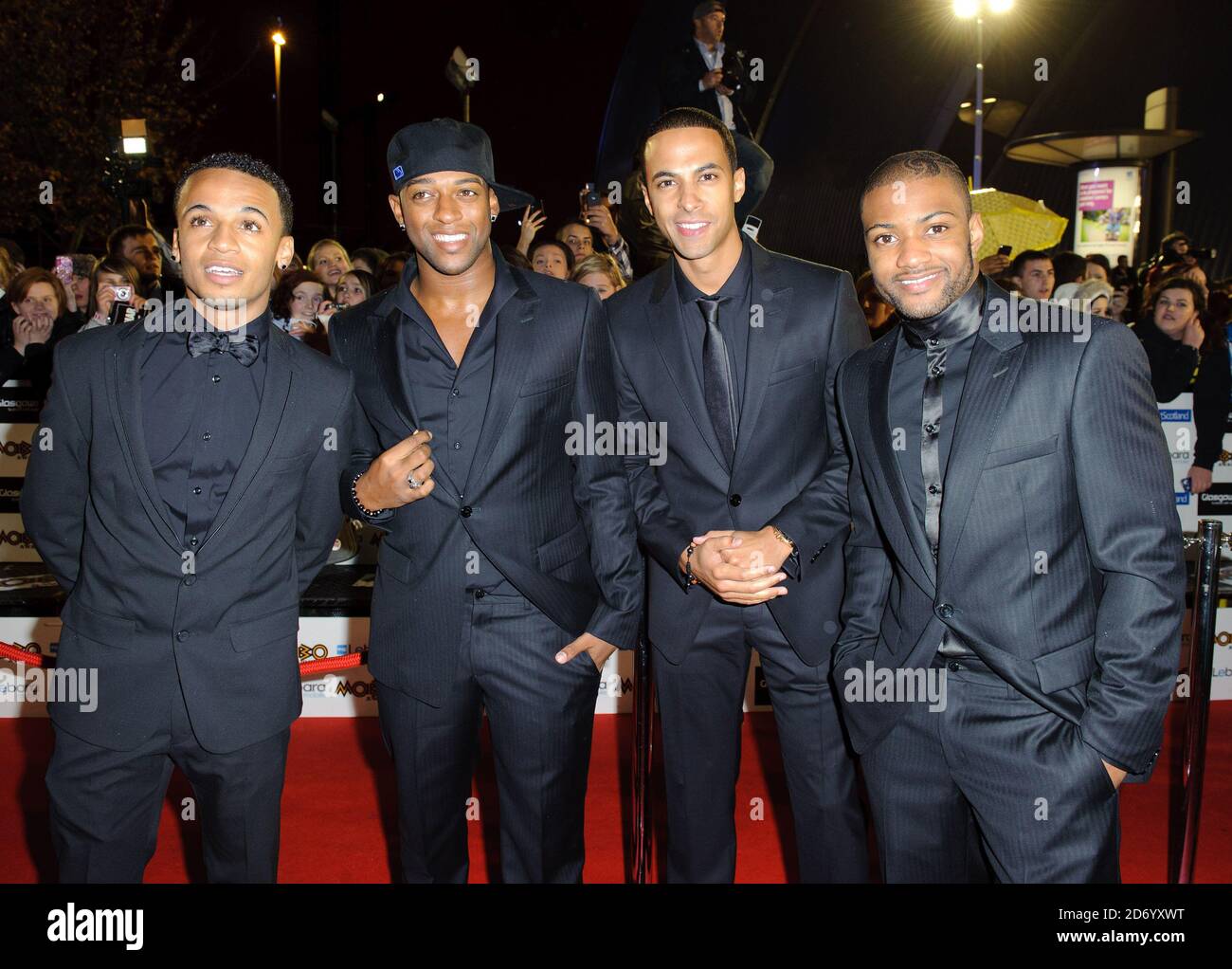JLS attending the MOBO awards, at the SECC in Glasgow, Scotland Stock ...