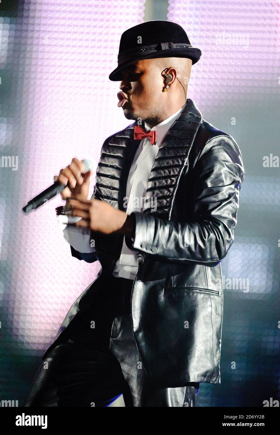 Ne-Yo performing on stage at the Michael Forever Michael Jackson ...