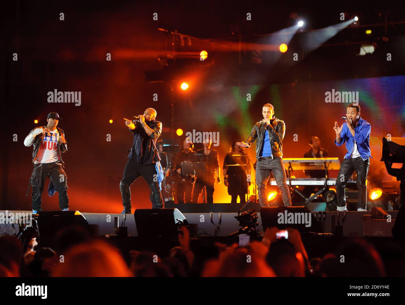 JLS performing on stage at the Michael Forever Michael Jackson tribute ...