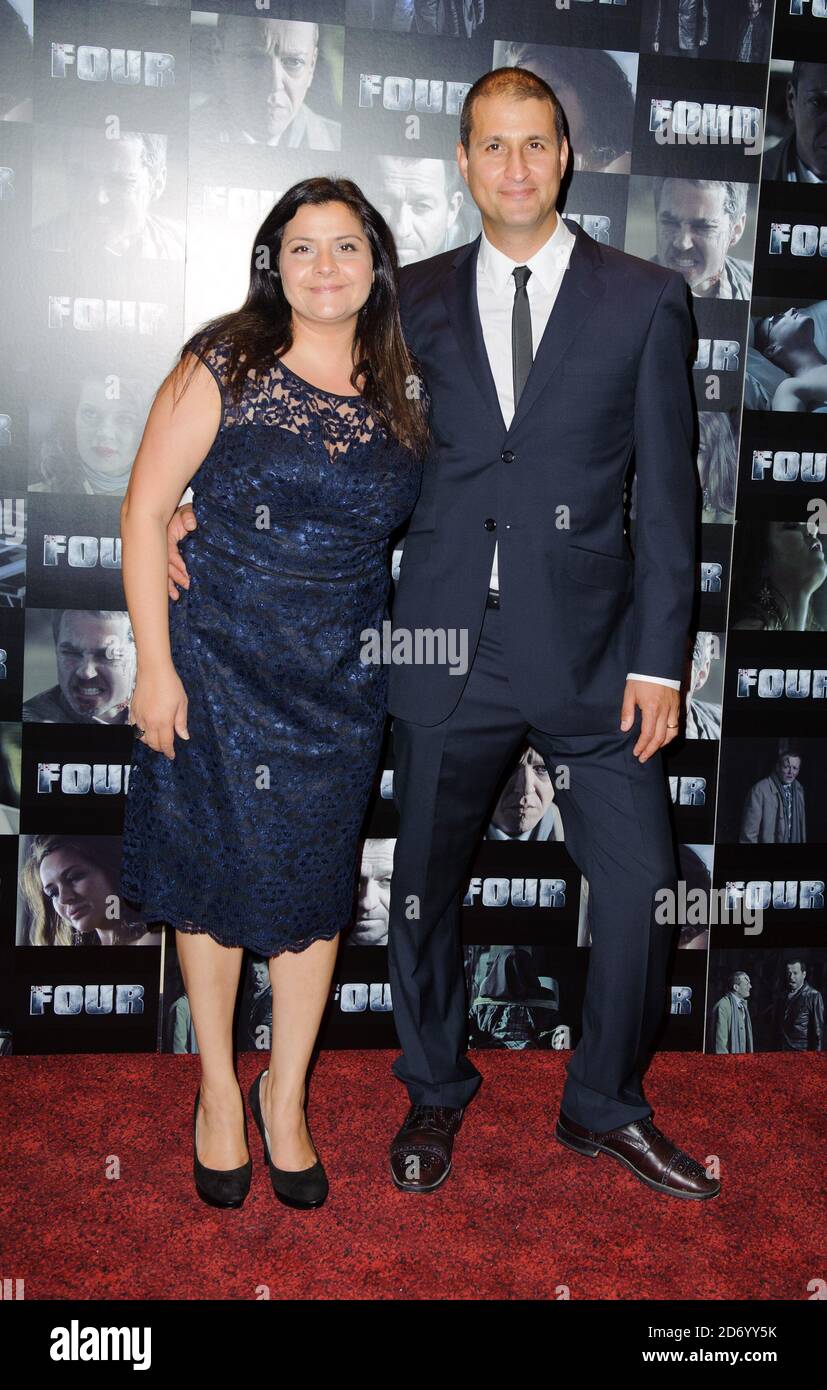 Nina Wadia and John Langridge attending the premiere of Four, at the ...