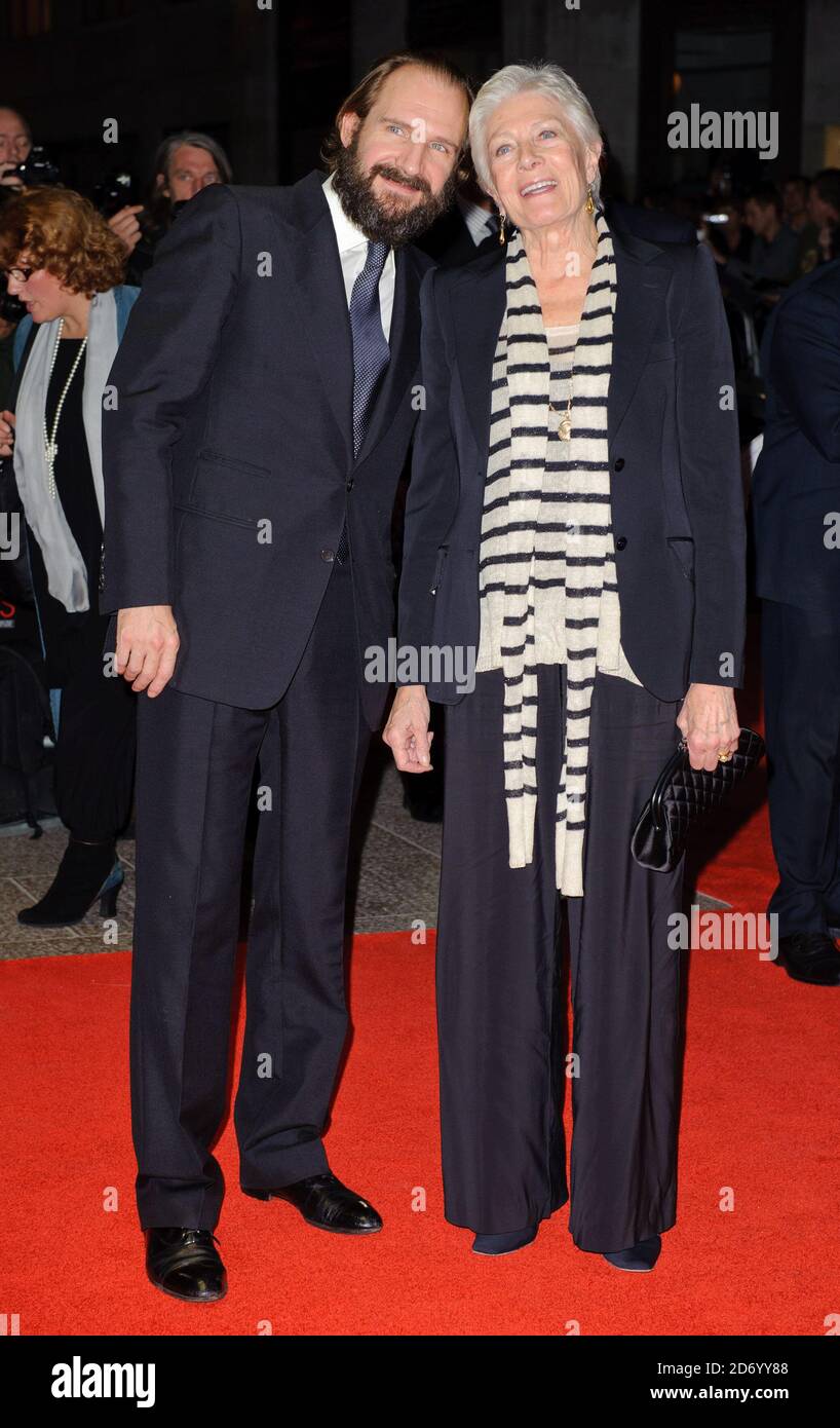 Ralph Fiennes and Vanessa Redgrave attend the premiere of Coriolanus at ...