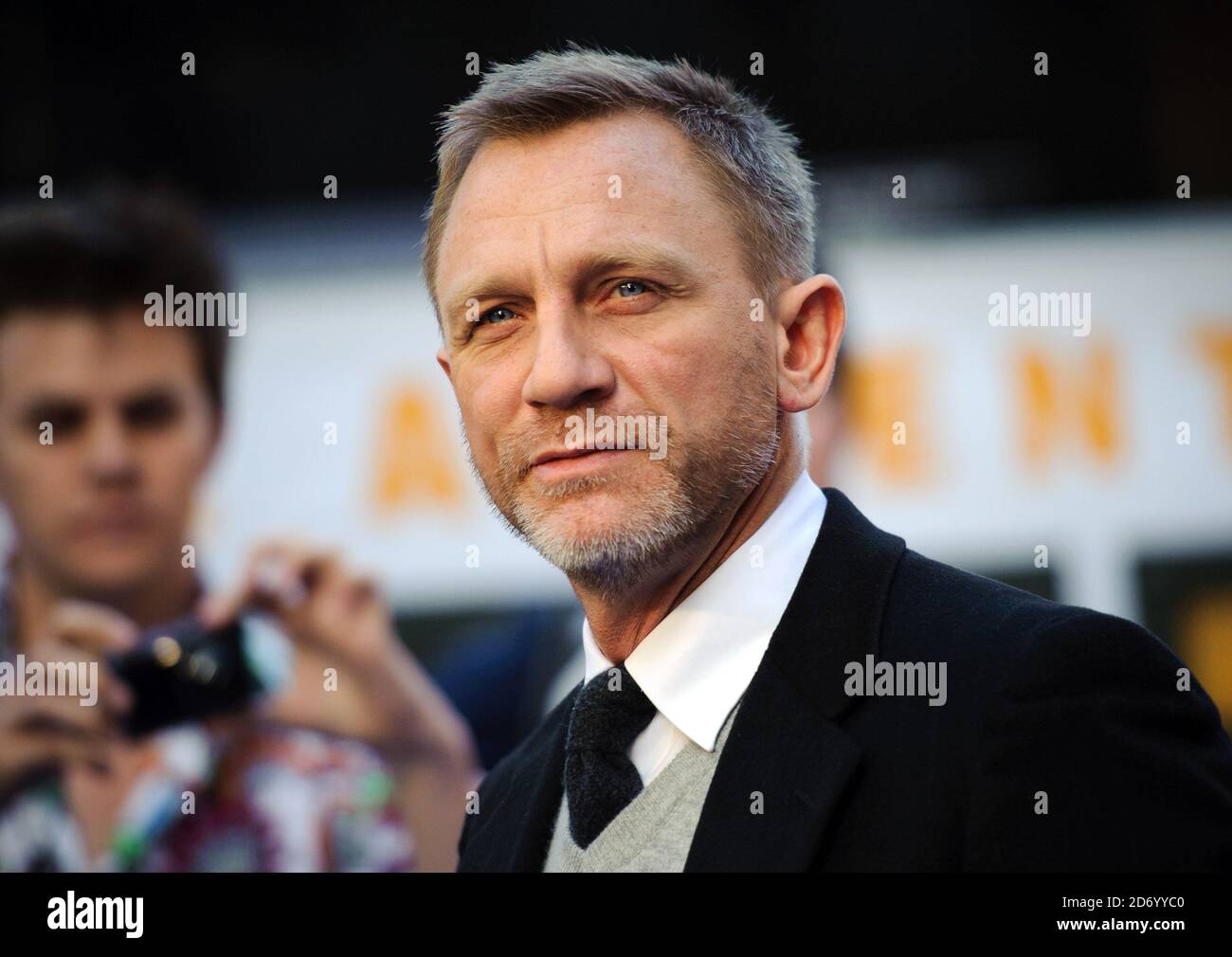 Daniel Craig attending the premiere of Tintin, at the Odeon cinema in ...