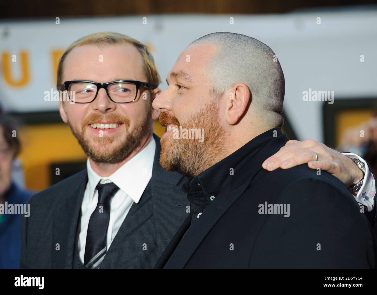 Simon Pegg and Nick Frost attending the premiere of Tintin, at the ...