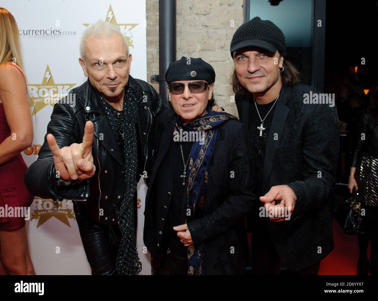 The Scorpions arrive at the Classic Rock Roll Of Honour at the ...