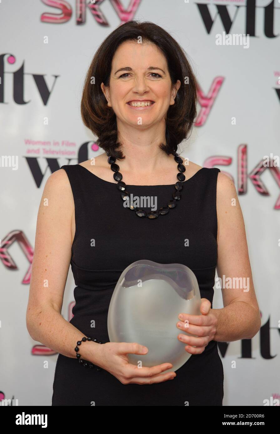 Andrea Calderwood (left) winner of the ENVY Producer Award, at the Sky ...